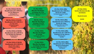 Programmation juin - Activités de pleine nature